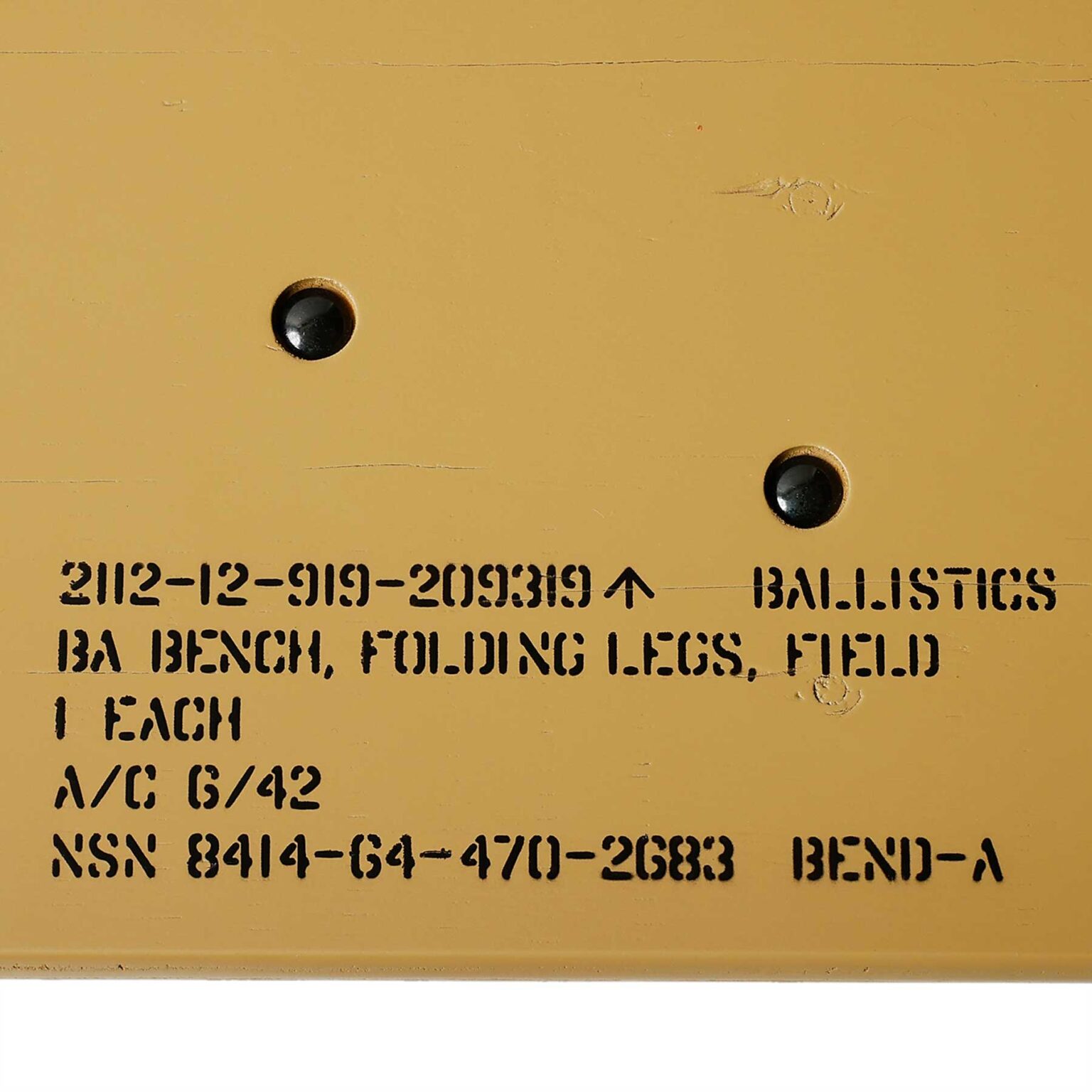 BRITISH ARMY BENCH | BALLISTICS